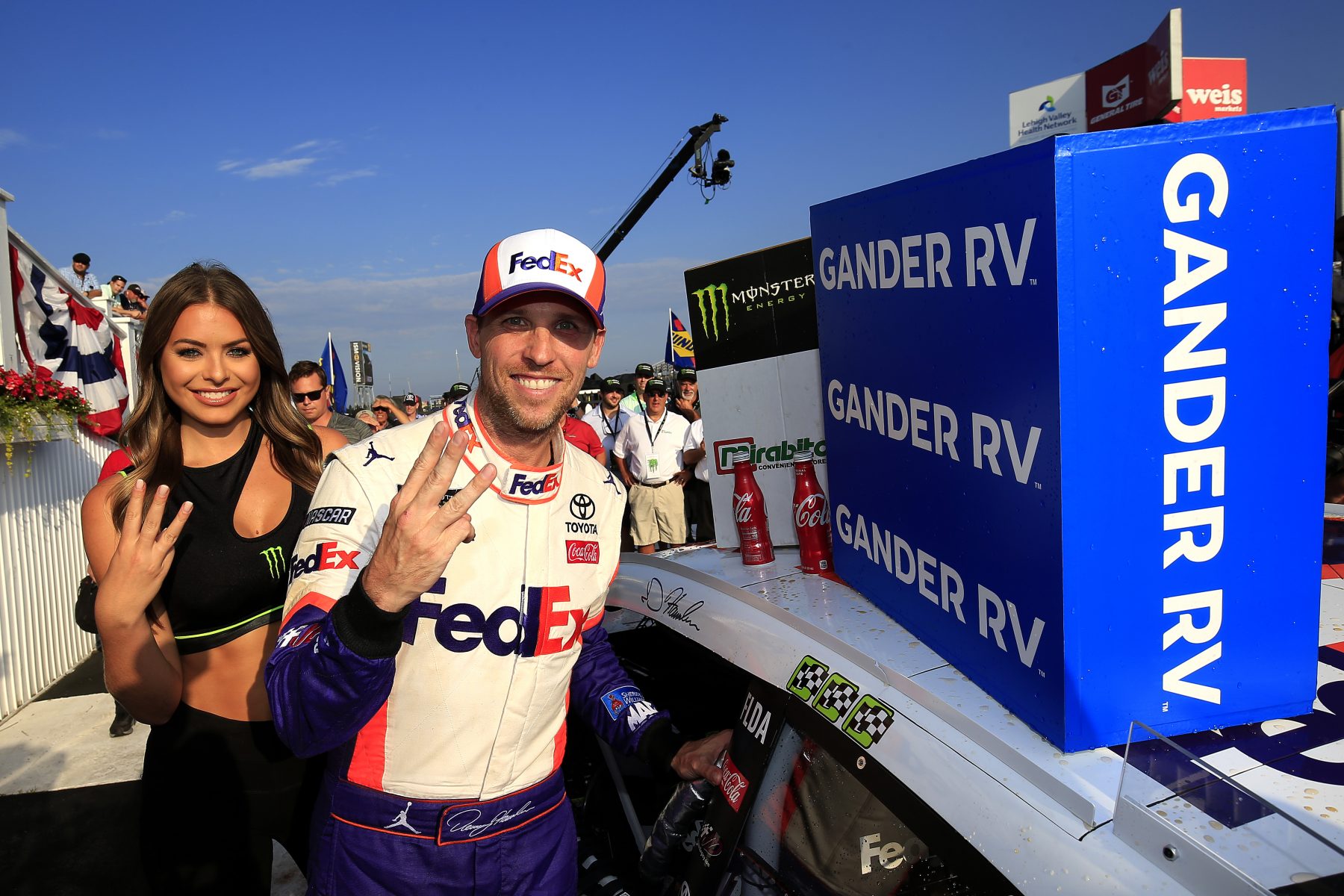 Inspection Complete: Denny Hamlin Official Winner of Gander RV 400 at ...