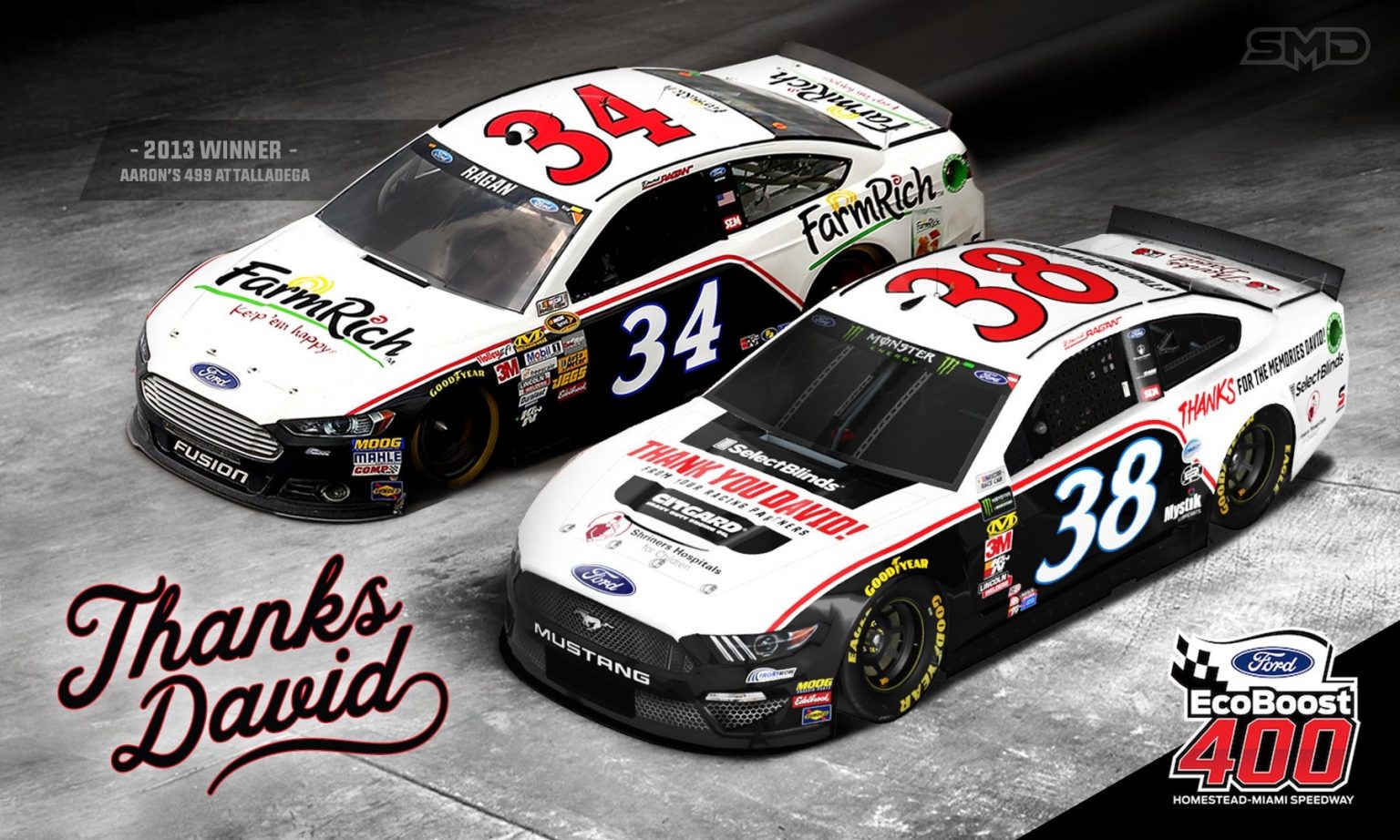 David Ragan Running Special Paint Scheme in Honor of Last Cup Series ...