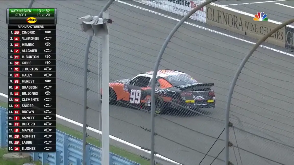 Video: Kyle Tilley Goes For a Spin on Lap 13 Restart After Contact With ...