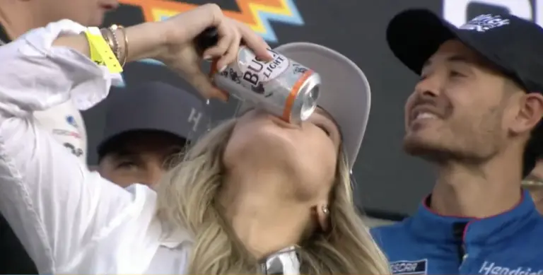 Video: Katelyn Larson Celebrates Kyle Larson's NASCAR Cup Series ...