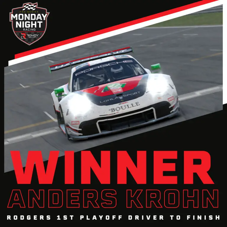 Anders Krohn Takes Monday Night Racing Checkered Flag in the Sim Seats Porsche Challenge ...