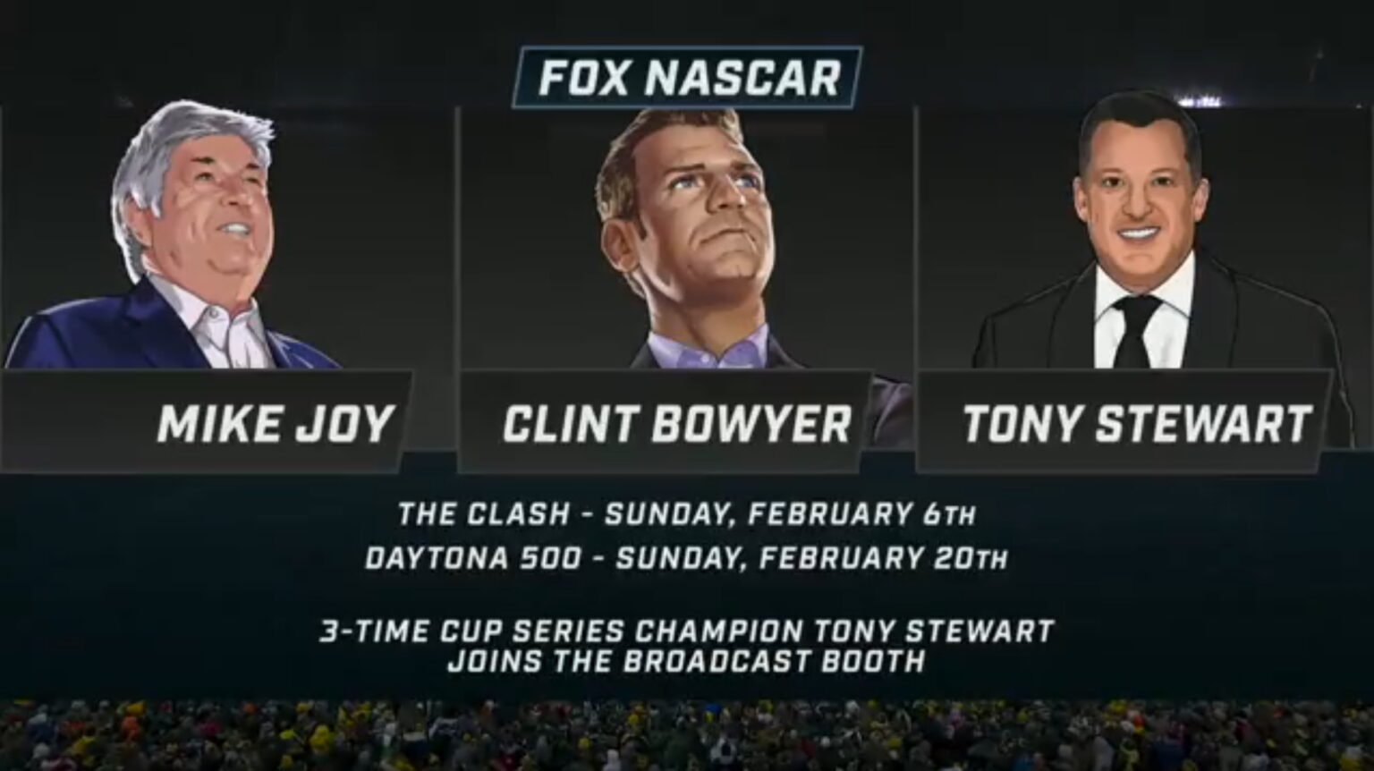 Tony Stewart Will Join Mike Joy and Clint Bowyer in FOX Booth For Clash ...