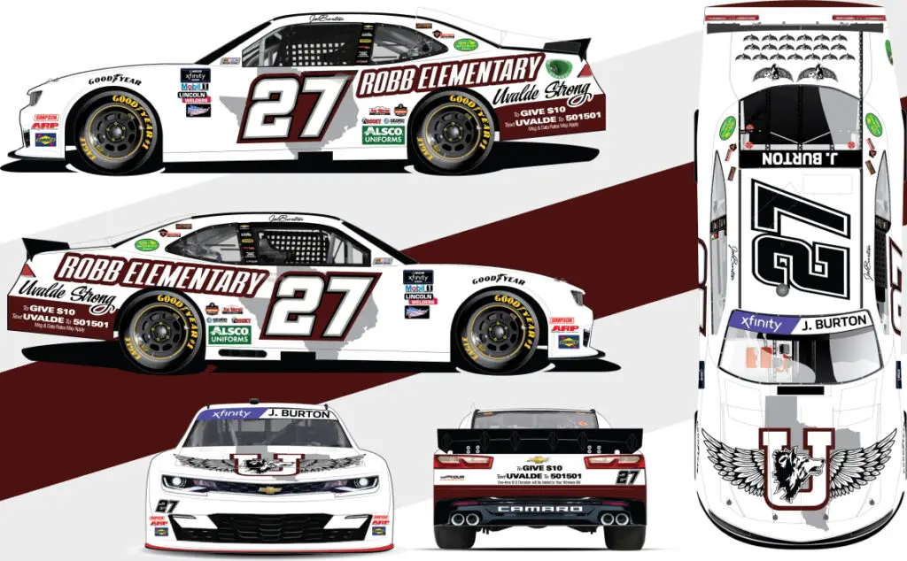 Jeb Burton, Our Motorsports Running Special Robb Elementary Paint ...