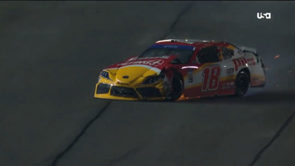 Sammy Smith Loses it Off Turn 4, Crashes into Inside Wall at Daytona