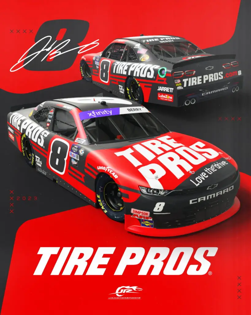 JR Motorsports Unveils Josh Berry's 2023 Tire Pros Paint Scheme ...