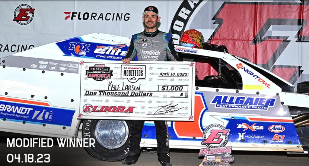 Kyle Larson Wins at Eldora; First Career Win in Dirt Modified