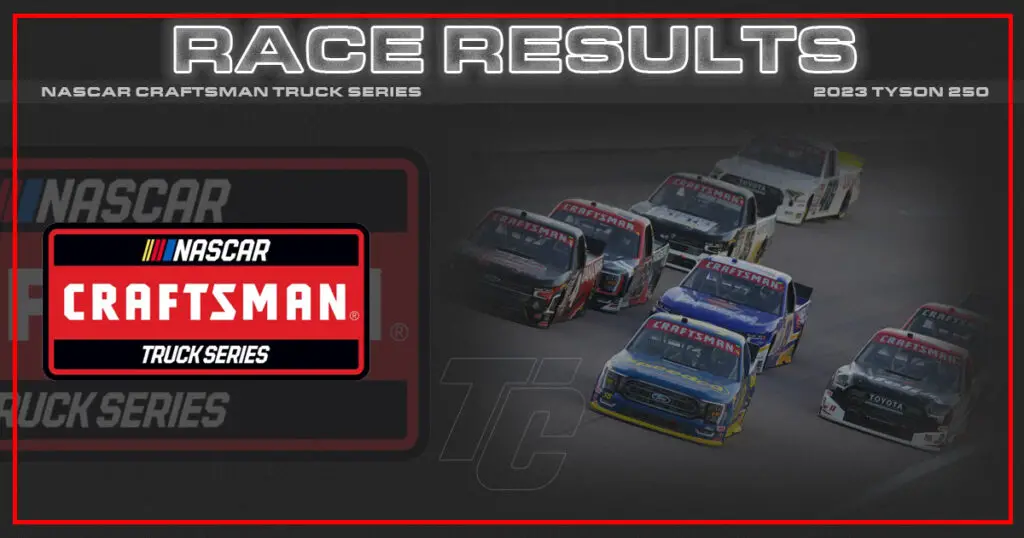 NASCAR Truck Tyson 250 at North Wilkesboro Race Results
