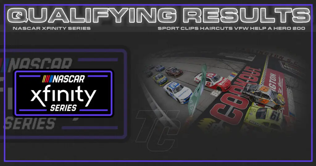 Starting Lineup: NASCAR Xfinity Sport Clips 200 at Darlington