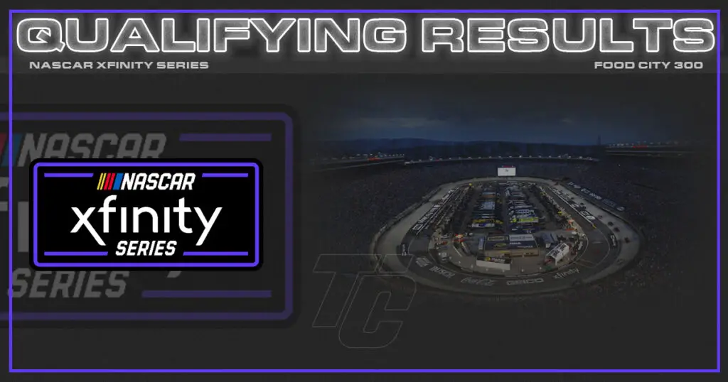 NASCAR Xfinity Series Food City 300 at Bristol Starting Lineup