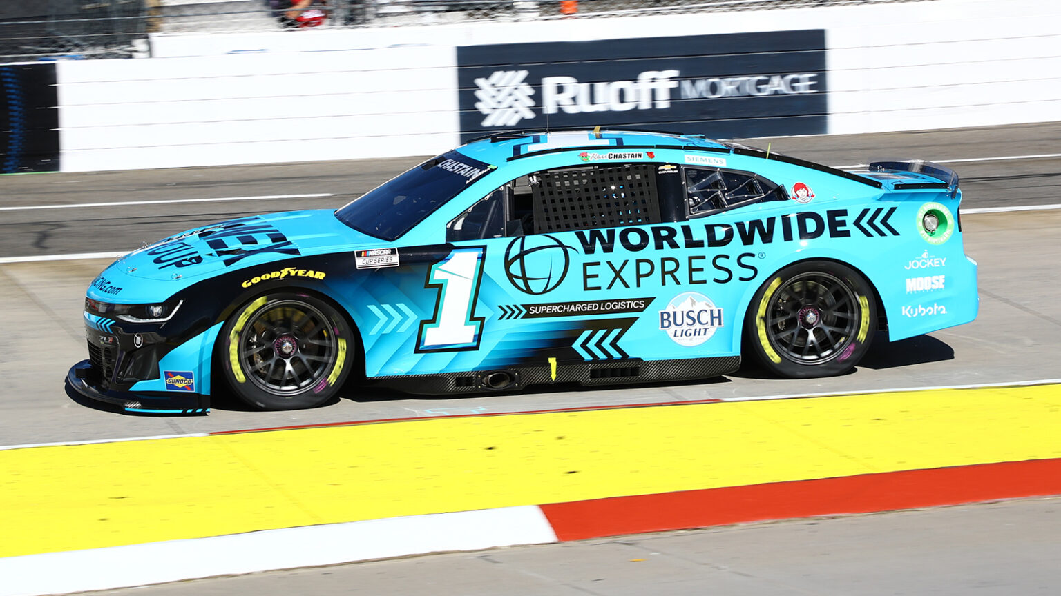 No. 1 Trackhouse Racing Worldwide Express Paint Scheme | TobyChristie.com