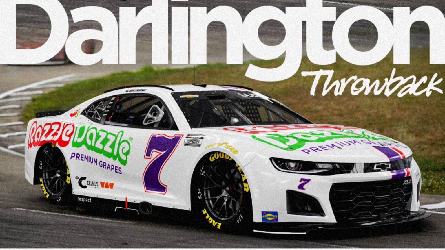 Razzle Dazzle Grapes Joins LaJoie for Darlington Throwback Race