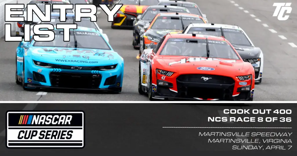 Entry List: NCS Cook Out 400 at Martinsville Speedway