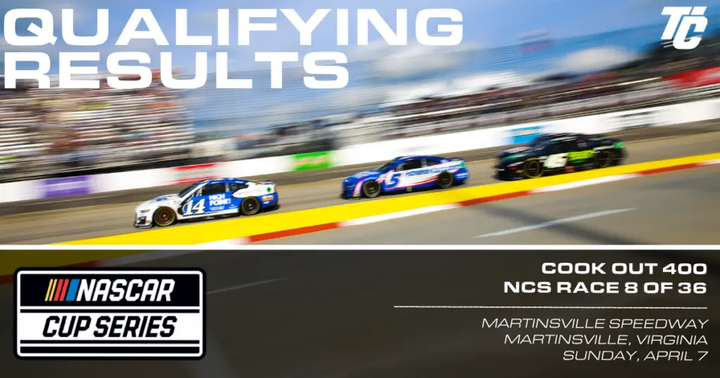 Qualifying Results: NCS Cook Out 400 at Martinsville Speedway ...
