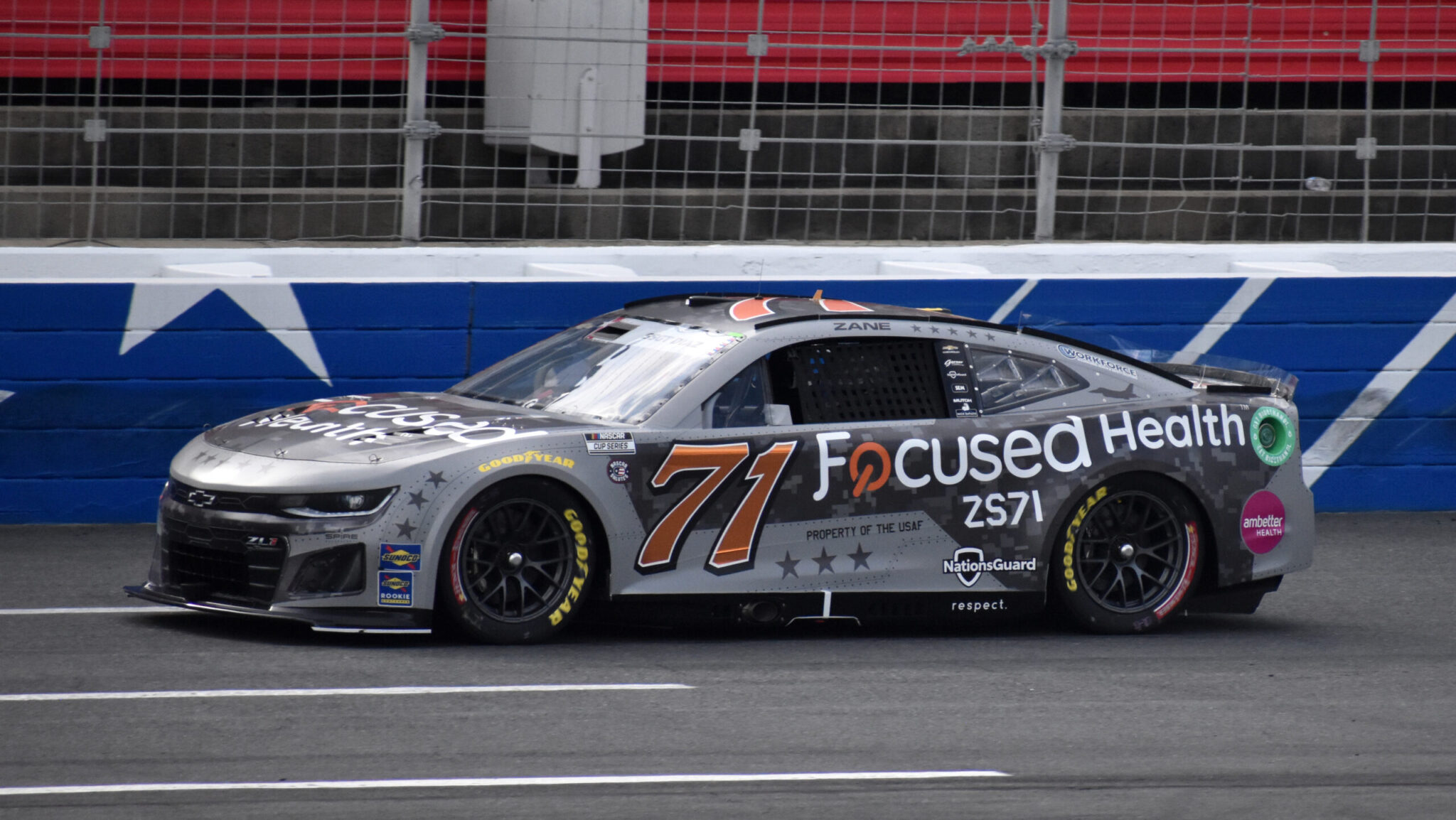 No. 71 Spire Motorsports Focused Health patriotic | TobyChristie.com