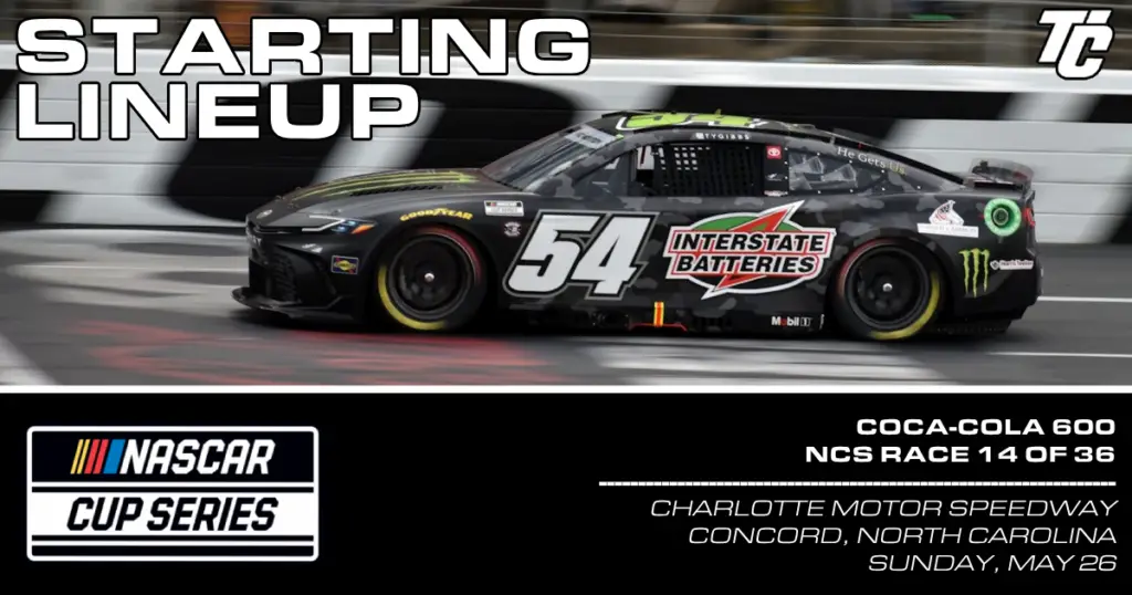 Starting Lineup: 2024 NCS Coca-Cola 600 at Charlotte