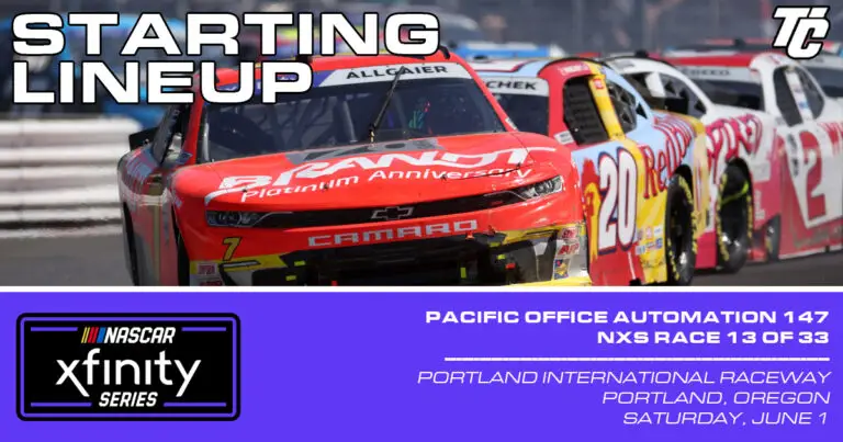 Starting Lineup: NASCAR Xfinity Series Pacific Office Automation 147 at ...