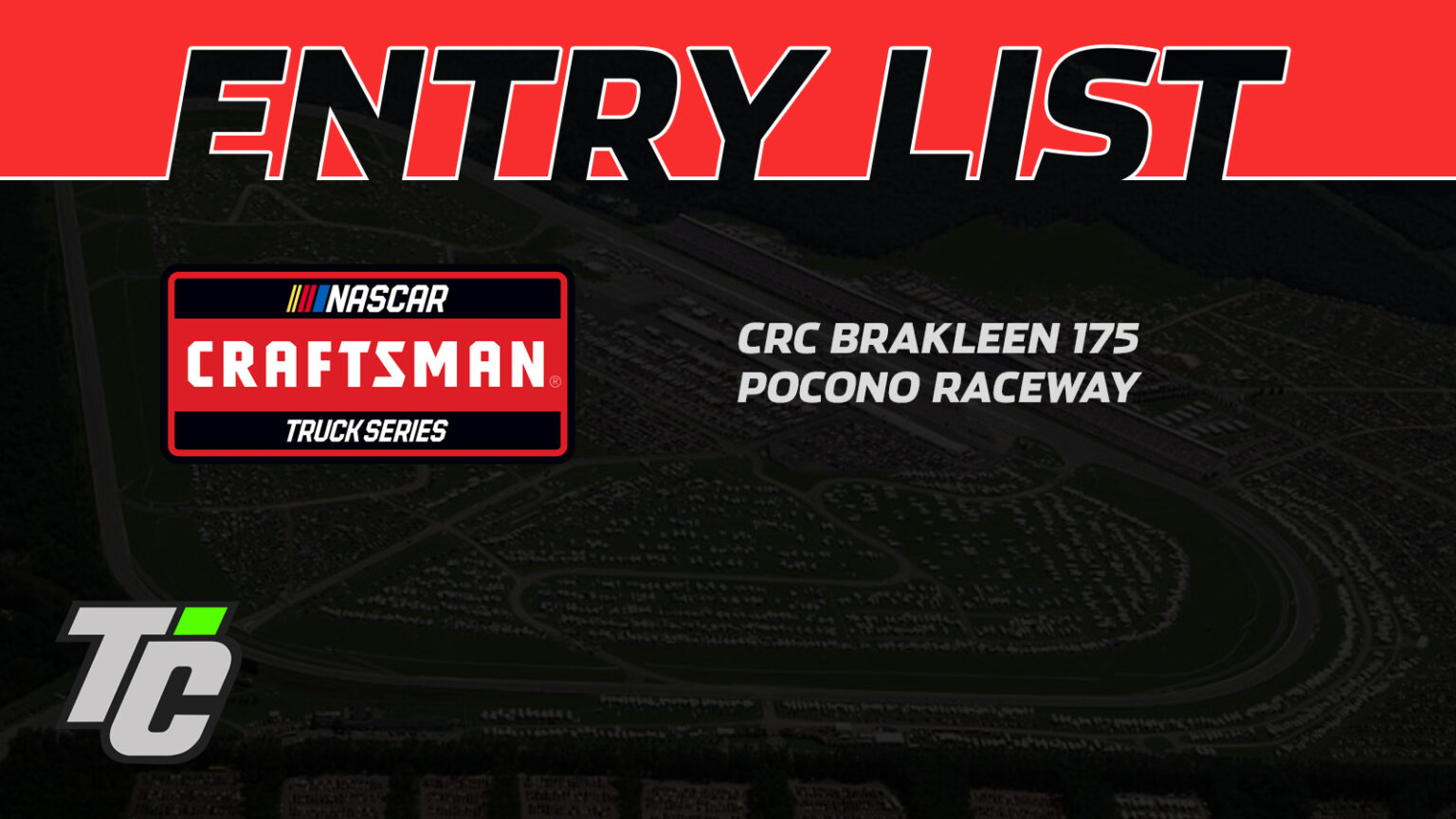 Entry List: 2024 NASCAR Craftsman Truck Series CRC Brakleen 175 at ...