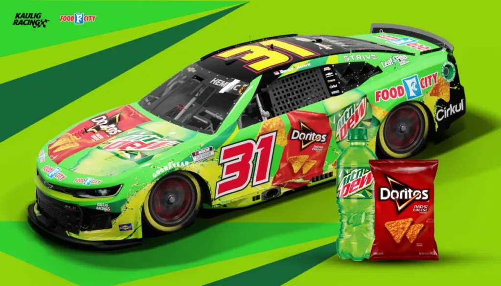 Mountain Dew, Doritos Being Featured on Kaulig No. 31 at Bristol