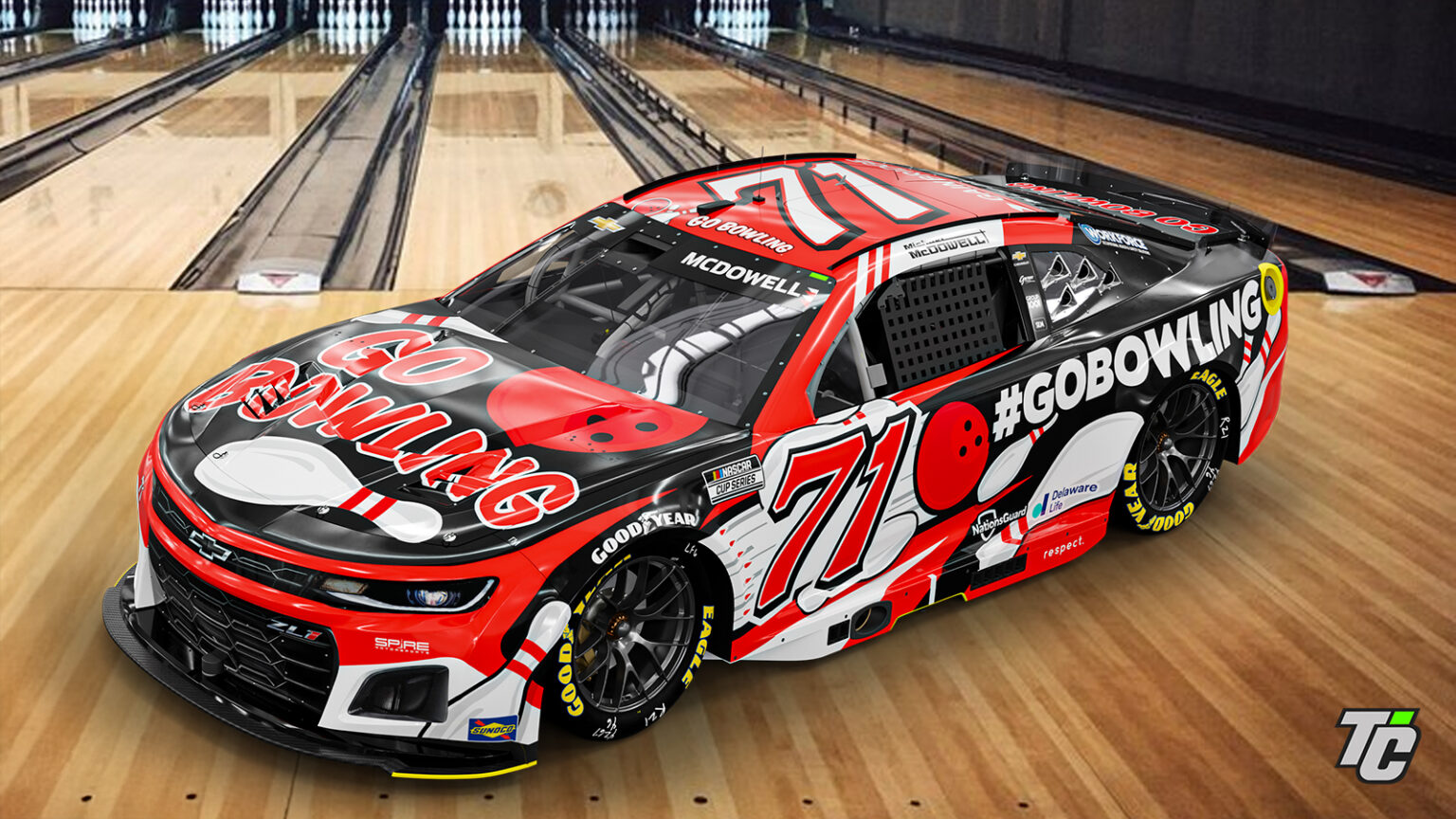 No. 71 Spire Motorsports GoBowling Paint Scheme | TobyChristie.com