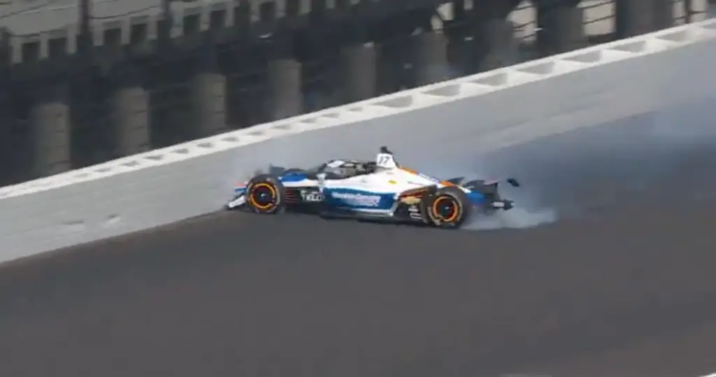 Kyle Larson Crashes During Indy 500 Fast Friday