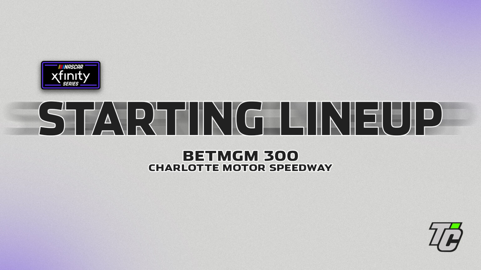 Starting Lineup: 2025 NXS BetMGM 300 at Charlotte | TobyChristie.com