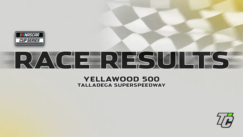 NASCAR Cup Series YellaWood 500 Race Results (Talladega) | TobyChristie.com