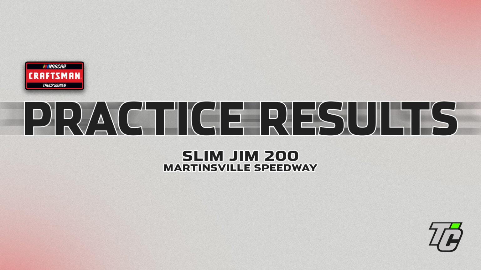 NASCAR Craftsman Truck Series Slim Jim 200 Practice Results ...